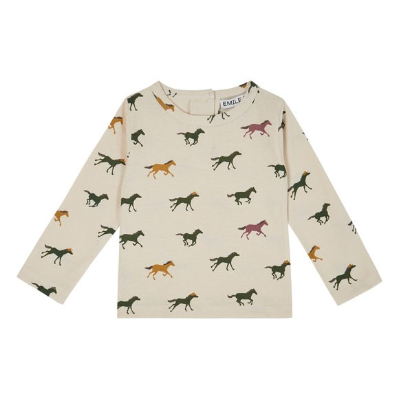 Emile et Ida | Shirts & Tops | Emile Et Ida Organic Cotton Horse Tshirt ...